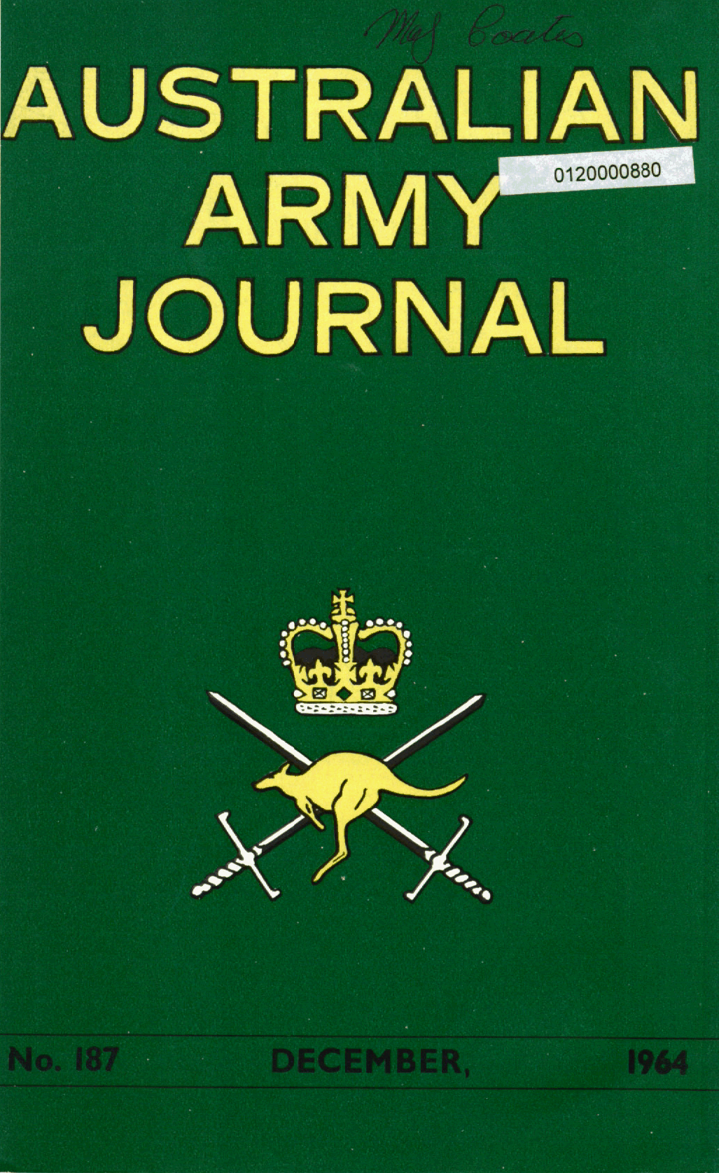 Number 187 December Australian Army Research Centre AARC 